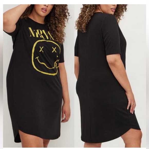 torrid | Dresses | Nirvana Yellow Smiley Face Shirt Dress | Poshmark